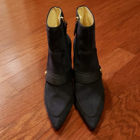 Nine West | Shoes | Nine West Navy Blue Suede Ankle Boots | Poshmark
